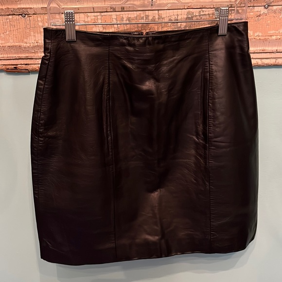 Byrnes & Baker | Skirts | 8s90s Black Leather Sexy Skirt By Byrnes ...